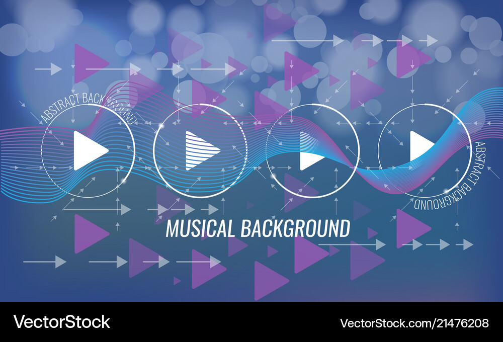 Abstract musical futuristic background with arrows