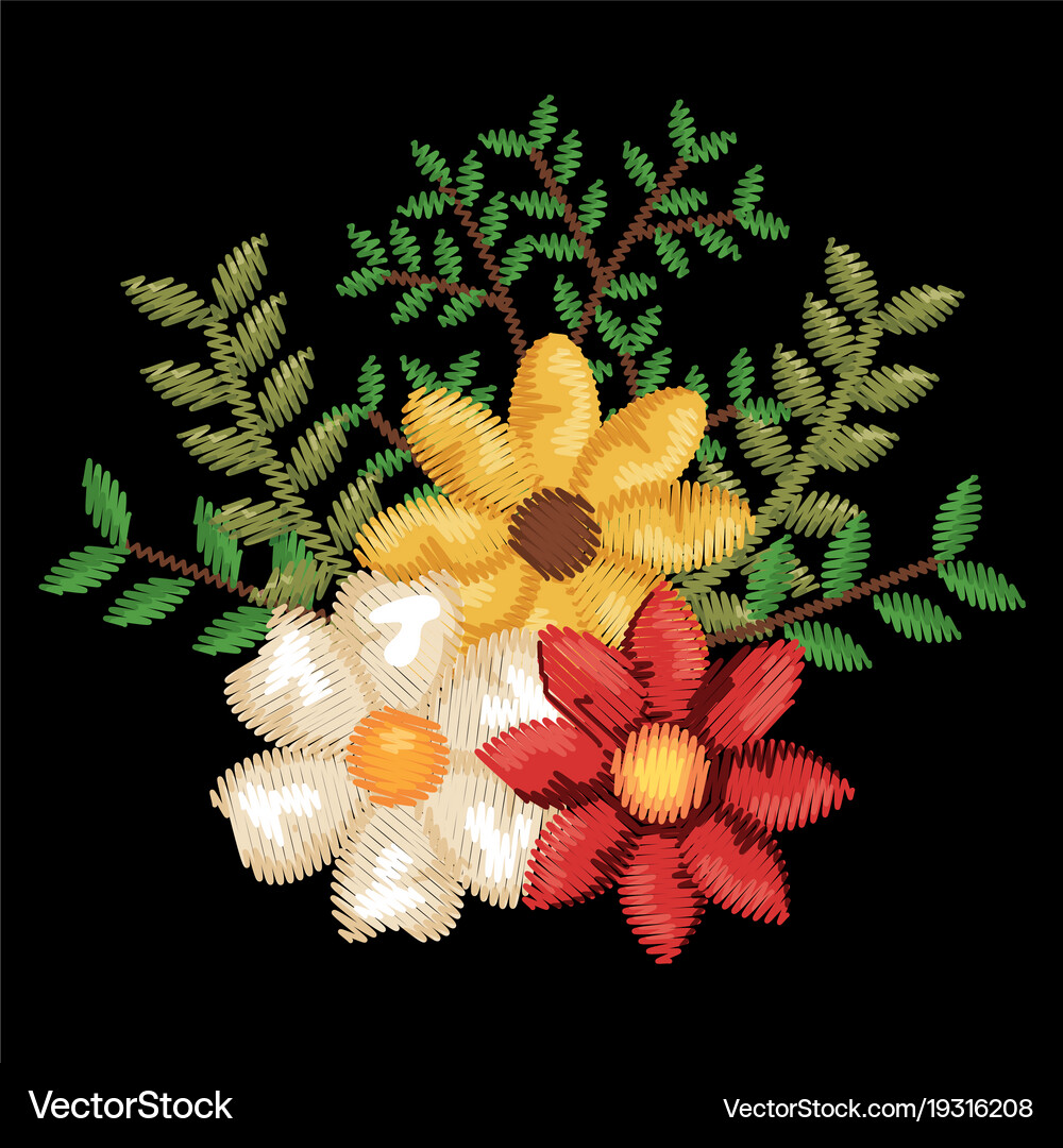 Beautiful floral decoration icon Royalty Free Vector Image