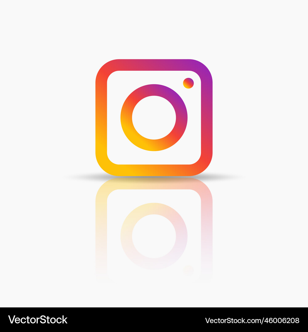 Facebook icon instagram social media Royalty Free Vector