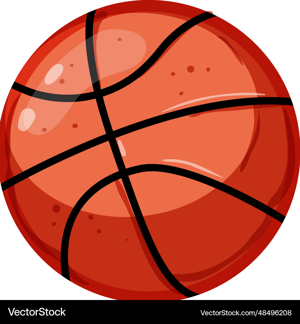 Game basketball ball cartoon Royalty Free Vector Image