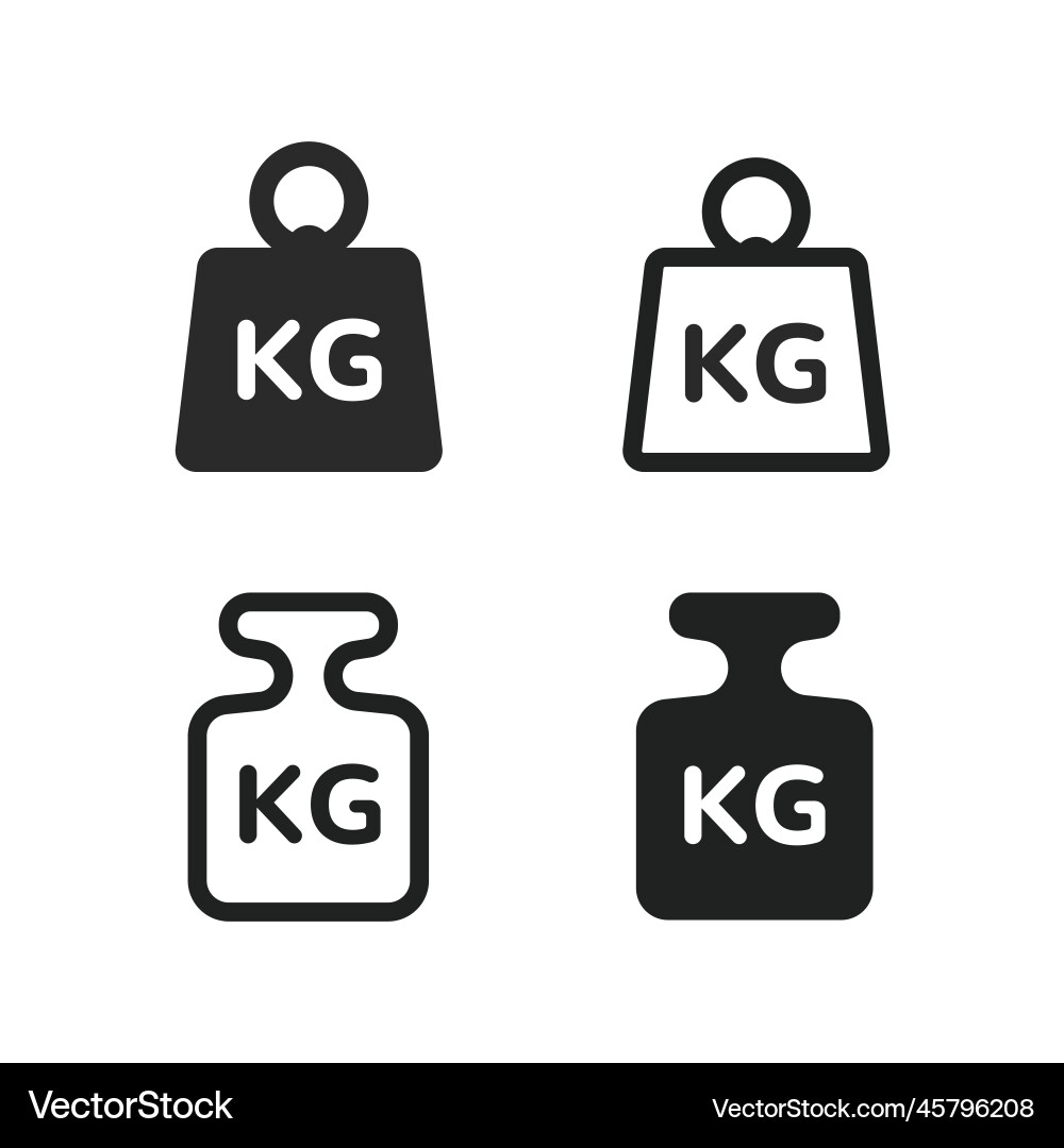 Kg weight icon images Royalty Free Vector Image