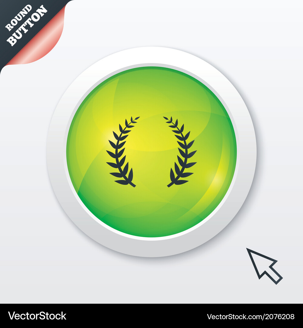 Laurel wreath sign icon triumph symbol Royalty Free Vector