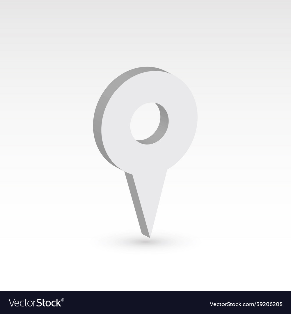 Map pointer - 3d object Royalty Free Vector Image