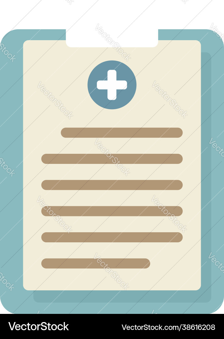 Medical cardboard icon flat isolated Royalty Free Vector