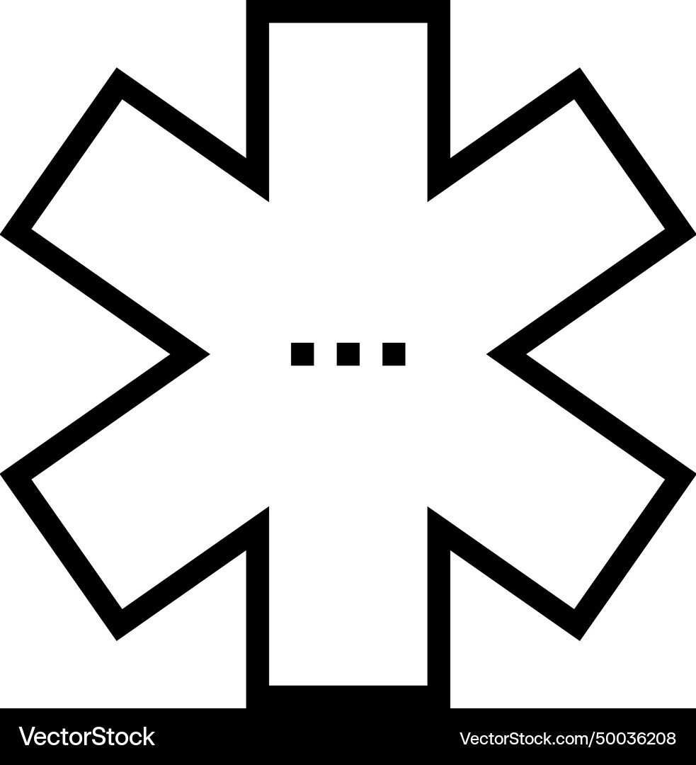Star of life icon Royalty Free Vector Image - VectorStock