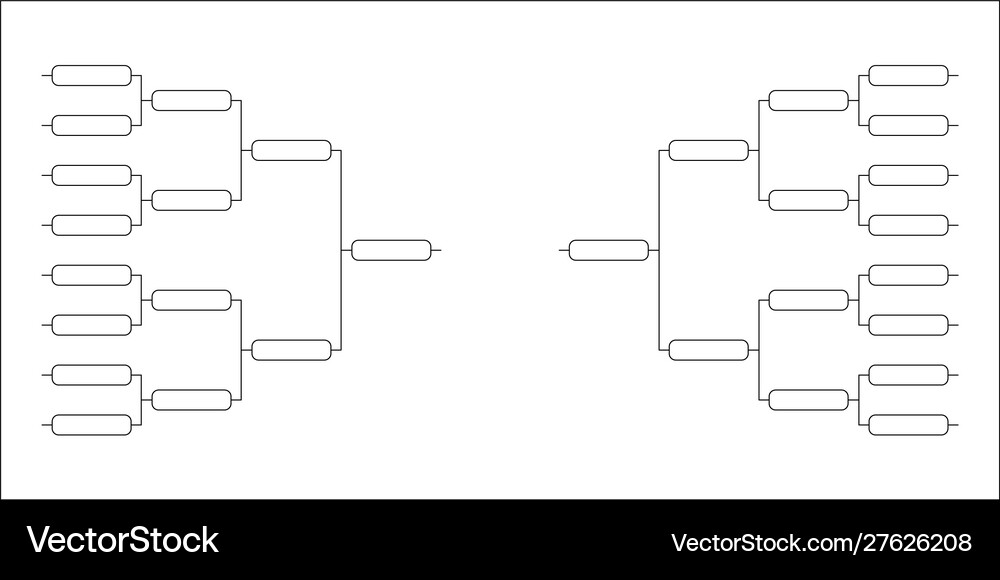 Tournament Bracket Template Royalty Free Vector Image