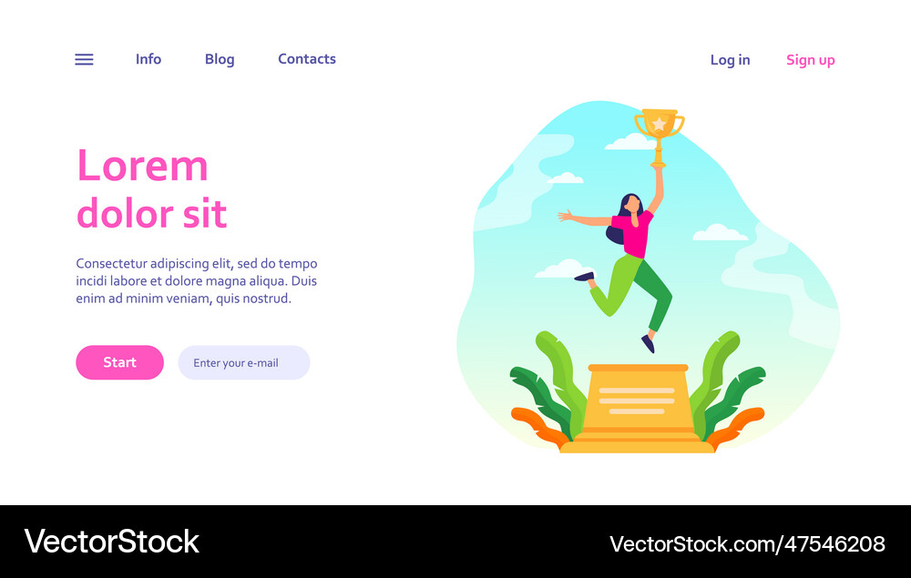 Woman celebrating victory Royalty Free Vector Image