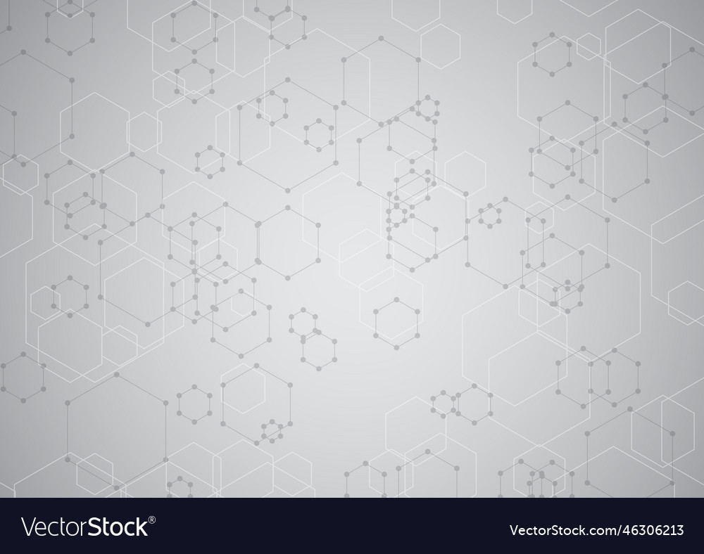 Abstract background with modern hexagonal tech Vector Image