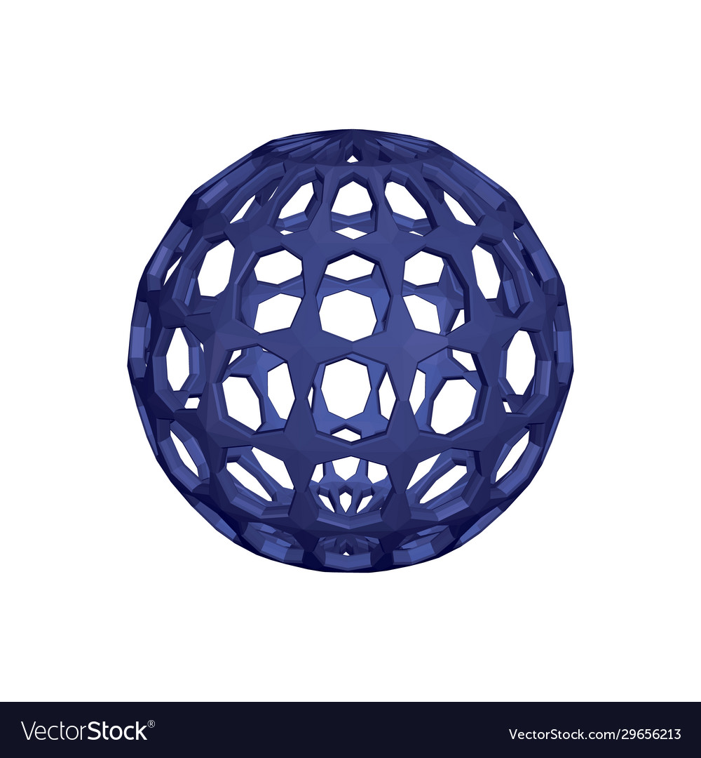 Abstract sphere wireframe 3d Royalty Free Vector Image