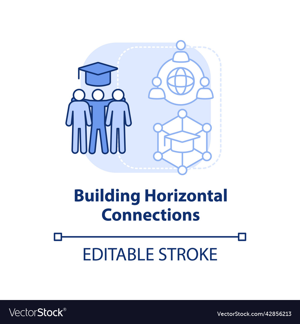 Building horizontal connections light blue Vector Image