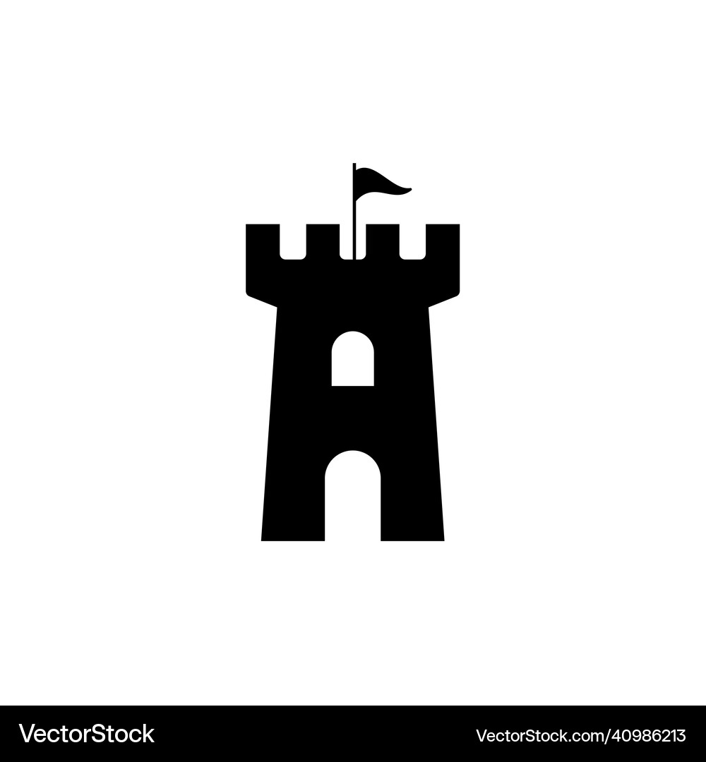 Castle Icon - Fortress Symbol Royalty Free Vector Image