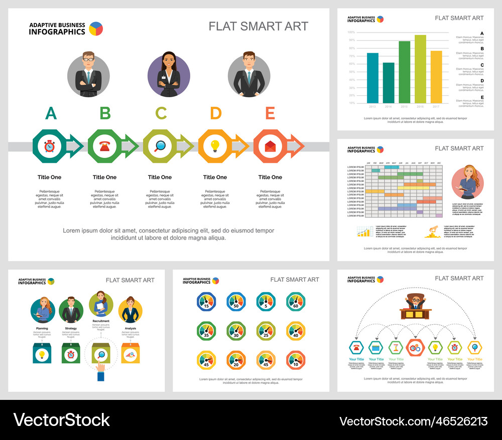 Colorful planning or management concept Royalty Free Vector