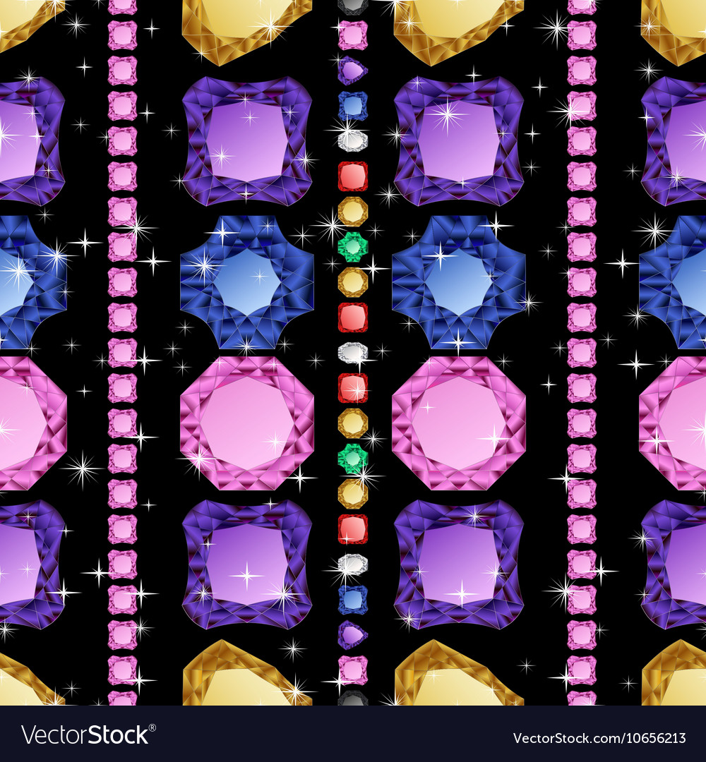 Diamonds seamless pattern Royalty Free Vector Image