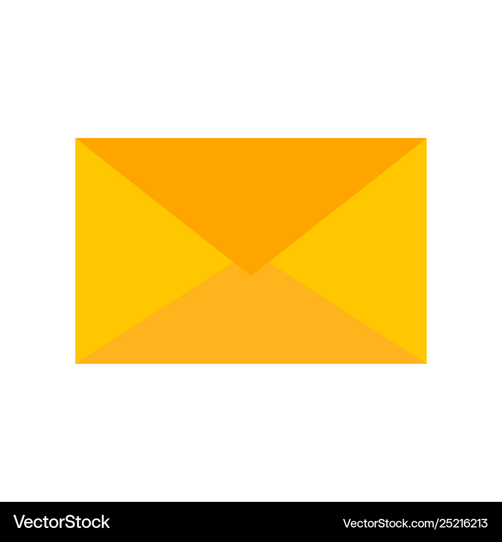Email social media flat style icon Royalty Free Vector Image