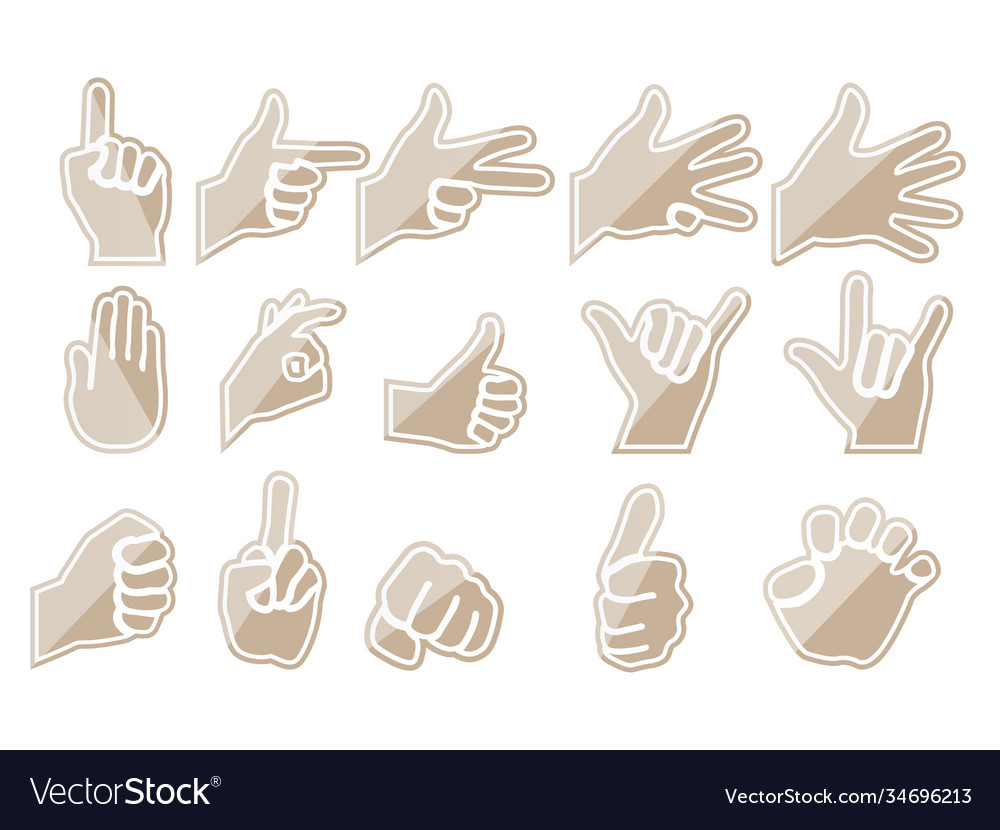 Hand brown Royalty Free Vector Image - VectorStock