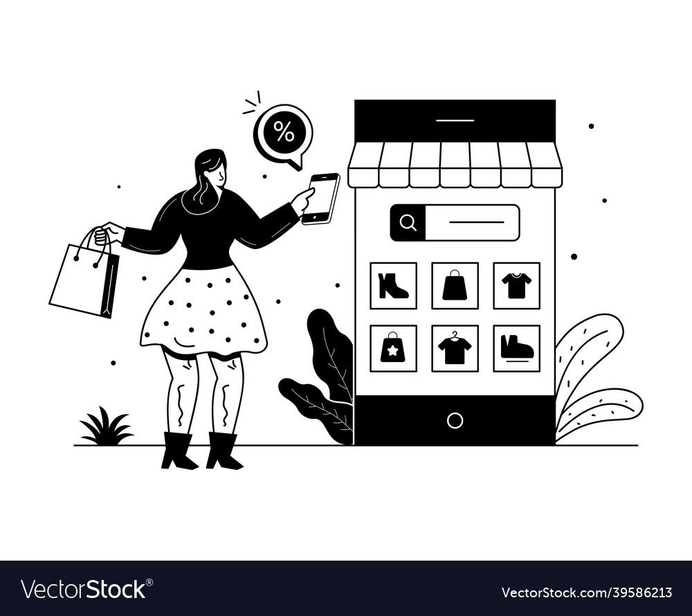 Mobile store Royalty Free Vector Image - VectorStock