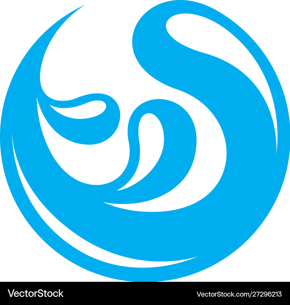 Ocean freshness theme symbol water wave water Vector Image