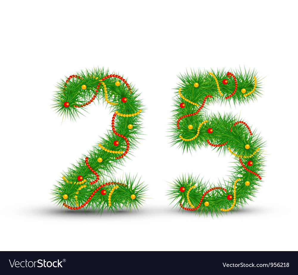 25 vs Royalty Free Vector Image - VectorStock