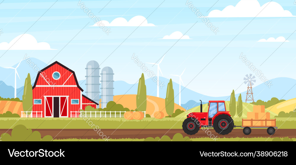 Agriculture and farming Royalty Free Vector Image