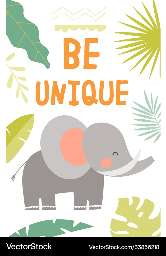 Be unique motivational poster design Royalty Free Vector
