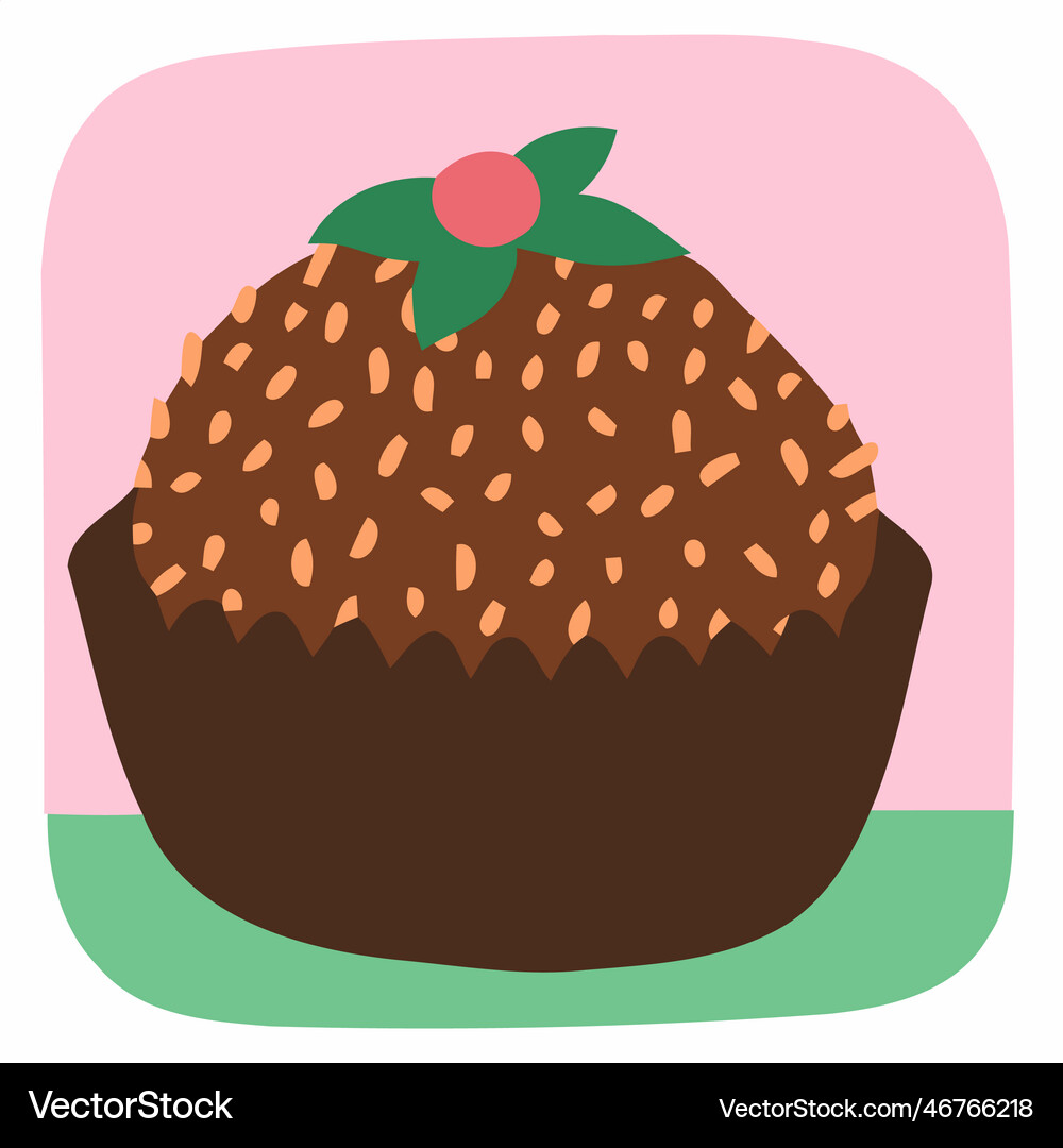 Brazilian chocolate candy called brigadeiro Vector Image