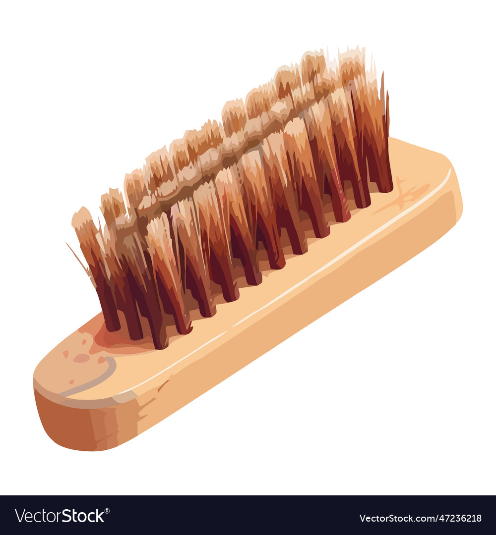 Brush sweeping on white background Royalty Free Vector Image