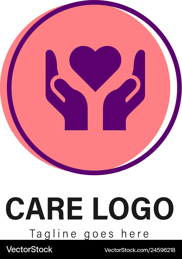 Care logo template design logo with modern Vector Image