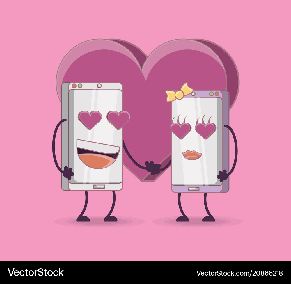 Cartoon smartphones design Royalty Free Vector Image