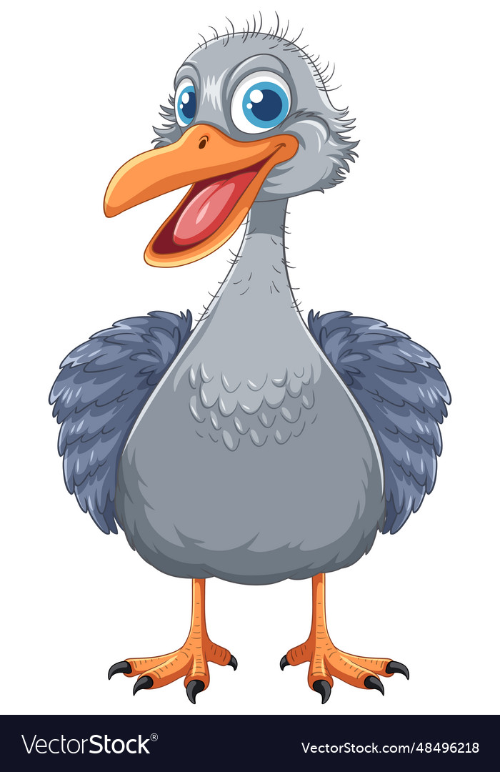 Cute Emu Bird Smiling Royalty Free Vector Image