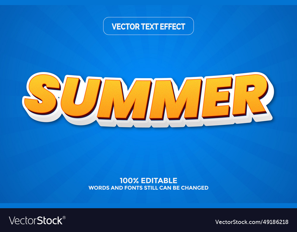 Editable 3d Text Effect Styles Royalty Free Vector Image