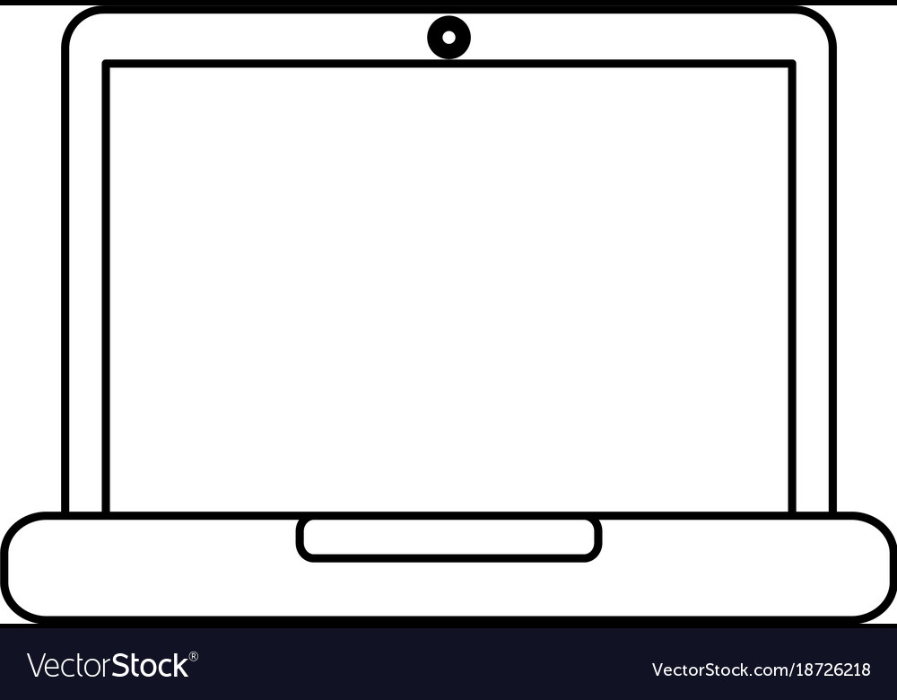 Laptop computer device technology digital screen Vector Image