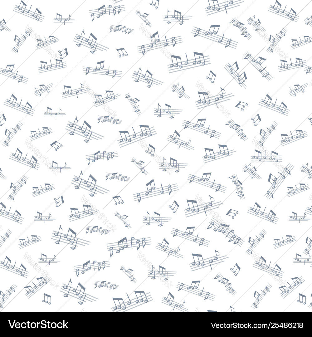 Music notes and signs set seamless pattern music Vector Image