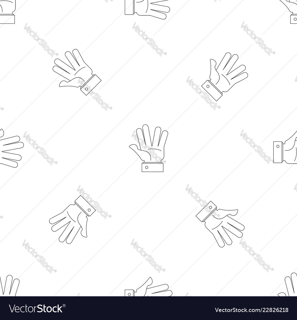 Opened palm pattern seamless Royalty Free Vector Image