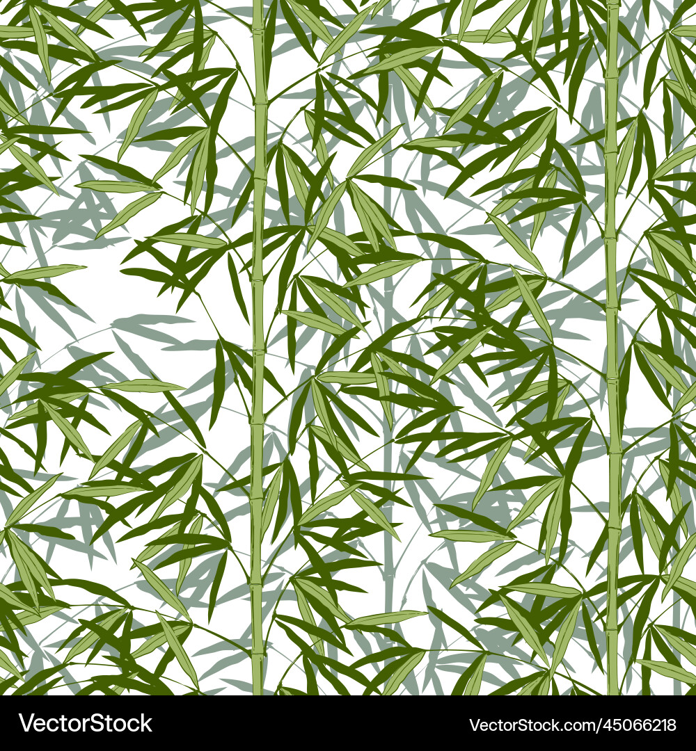Seamless pattern background of green bamboo stem Vector Image