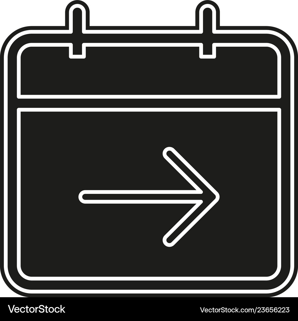 Calendar next day icon event symbol Royalty Free Vector