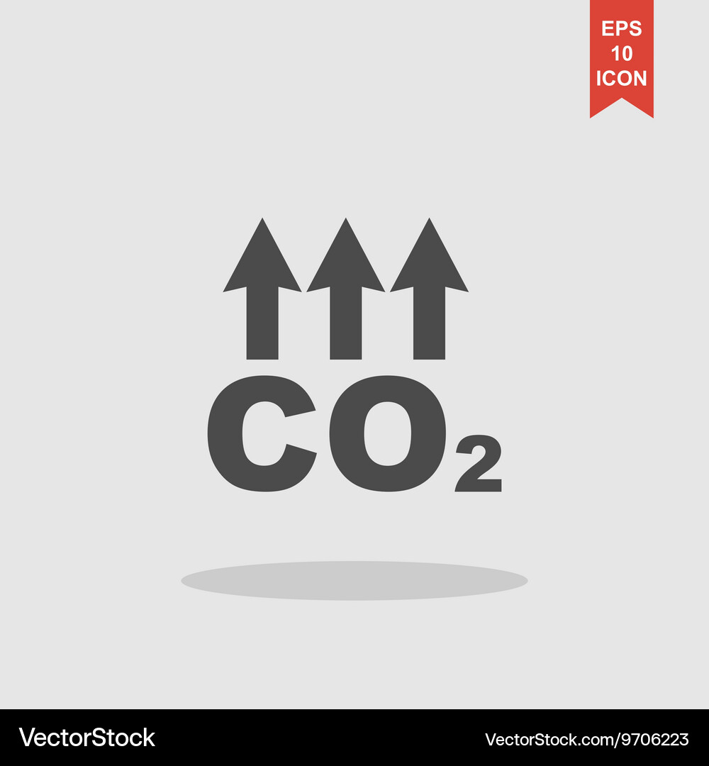 Chemistry sign co2 carbon dioxide icon Royalty Free Vector