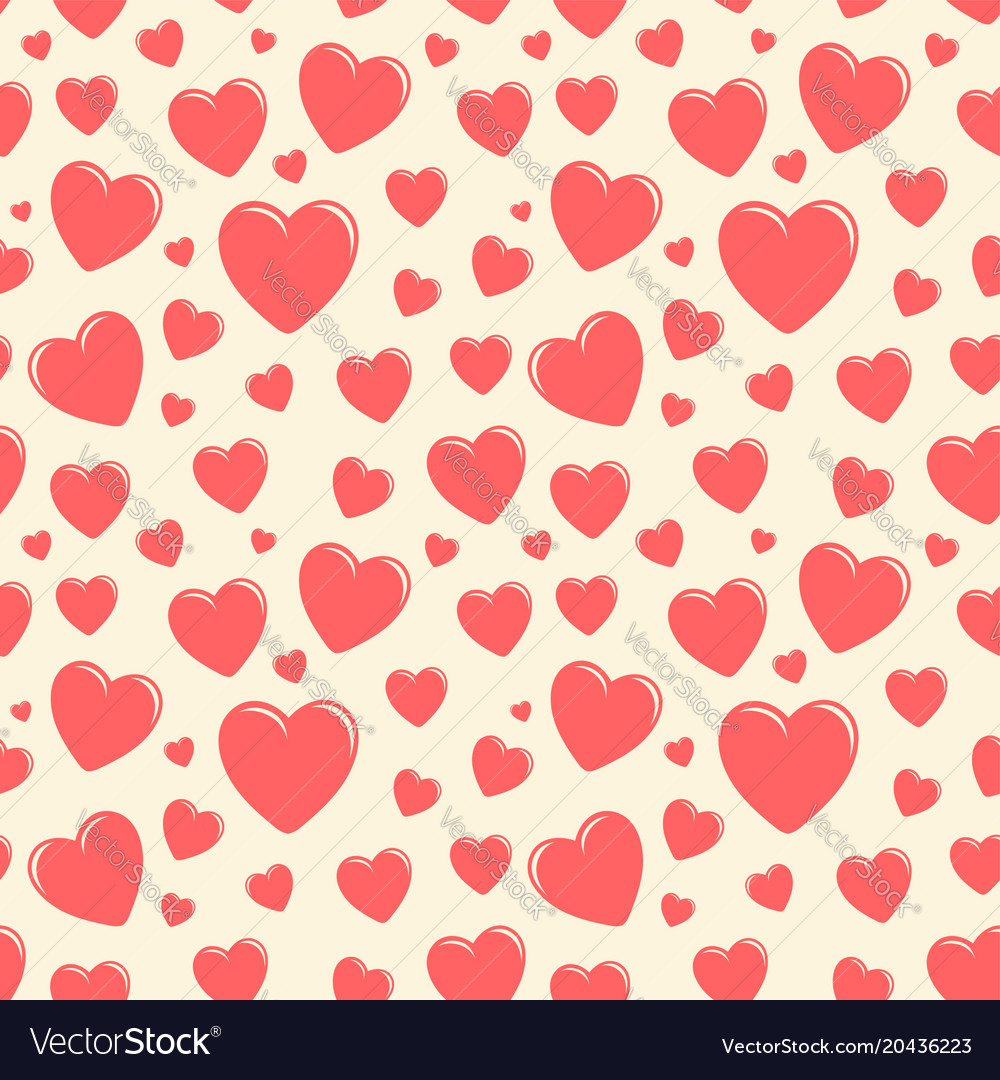 Seamless pattern with hearts valentines day Vector Image