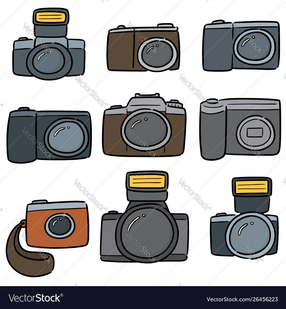 Set camera Royalty Free Vector Image - VectorStock