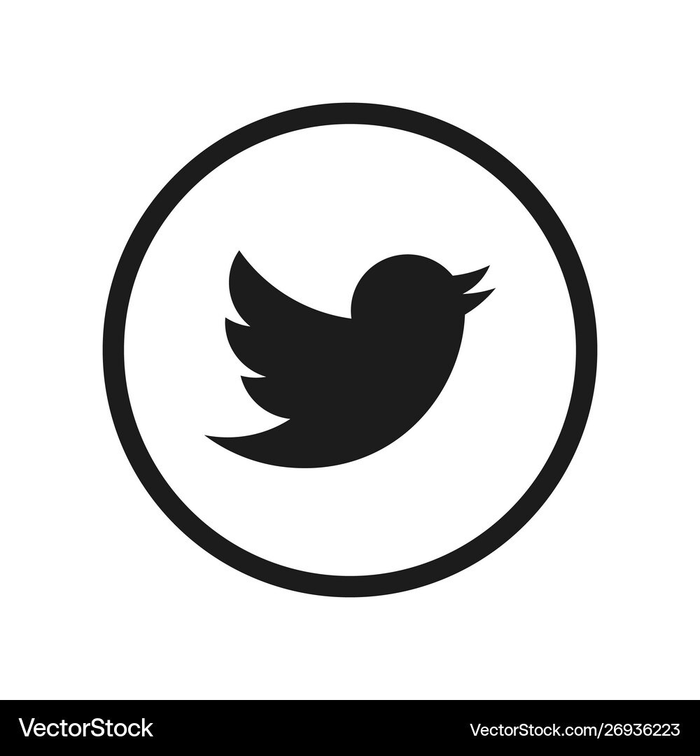 Social media symbol twitter Royalty Free Vector Image