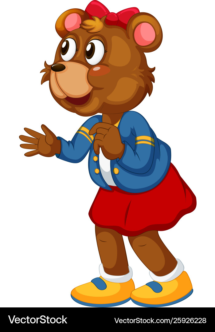 A female bear character Royalty Free Vector Image