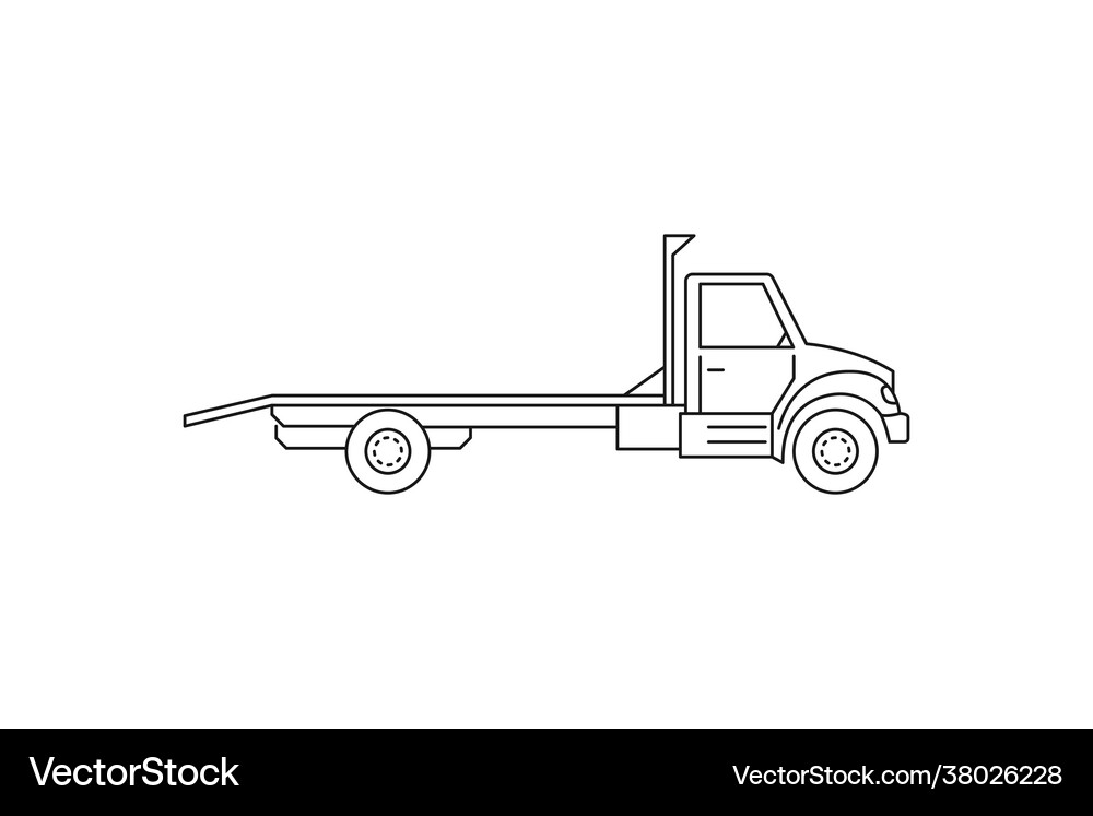 Car transporter icon black line web sign Vector Image