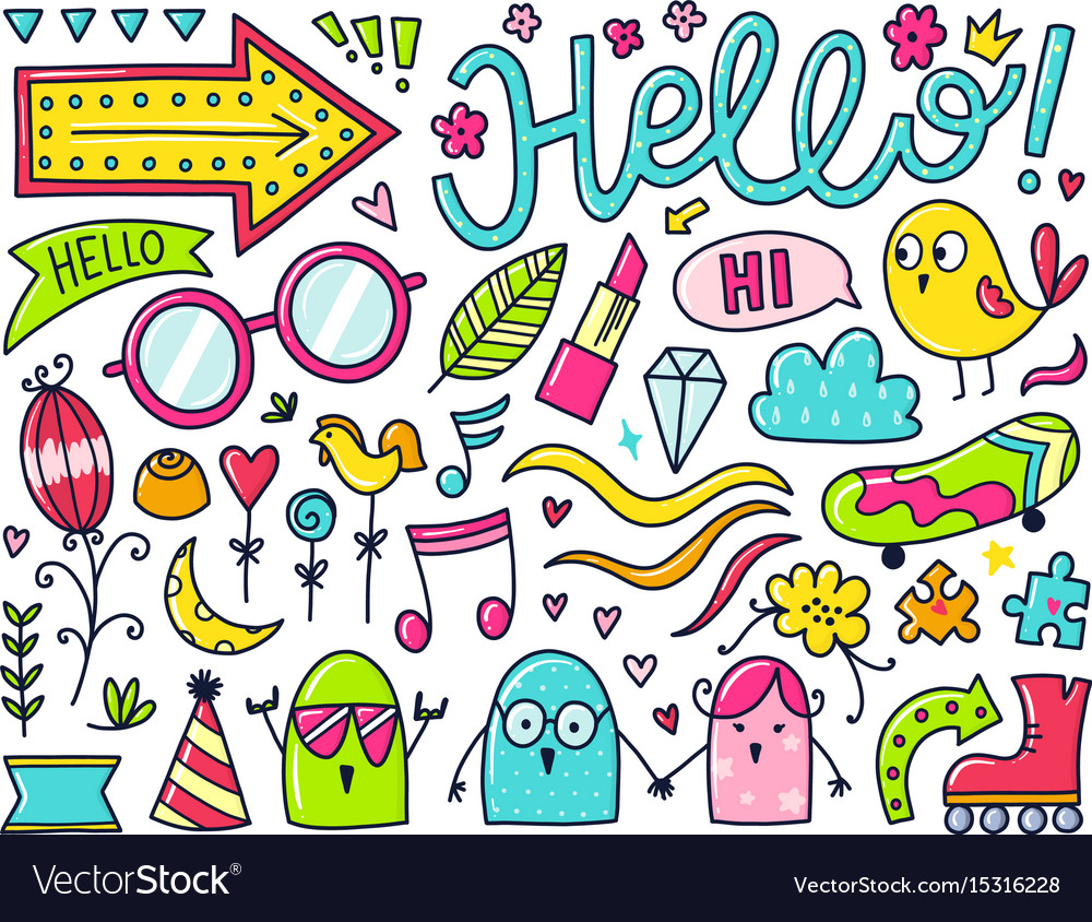 Colorful Cute Doodles