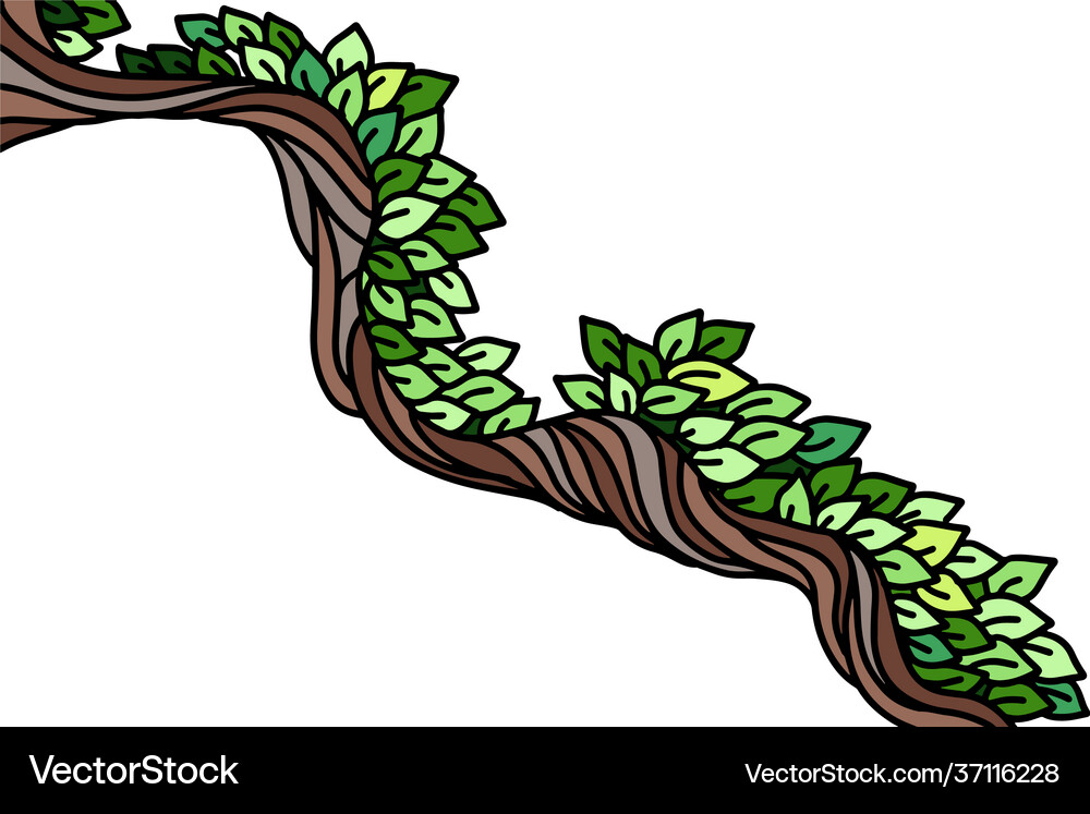 Eco style template green leaves and branches Vector Image