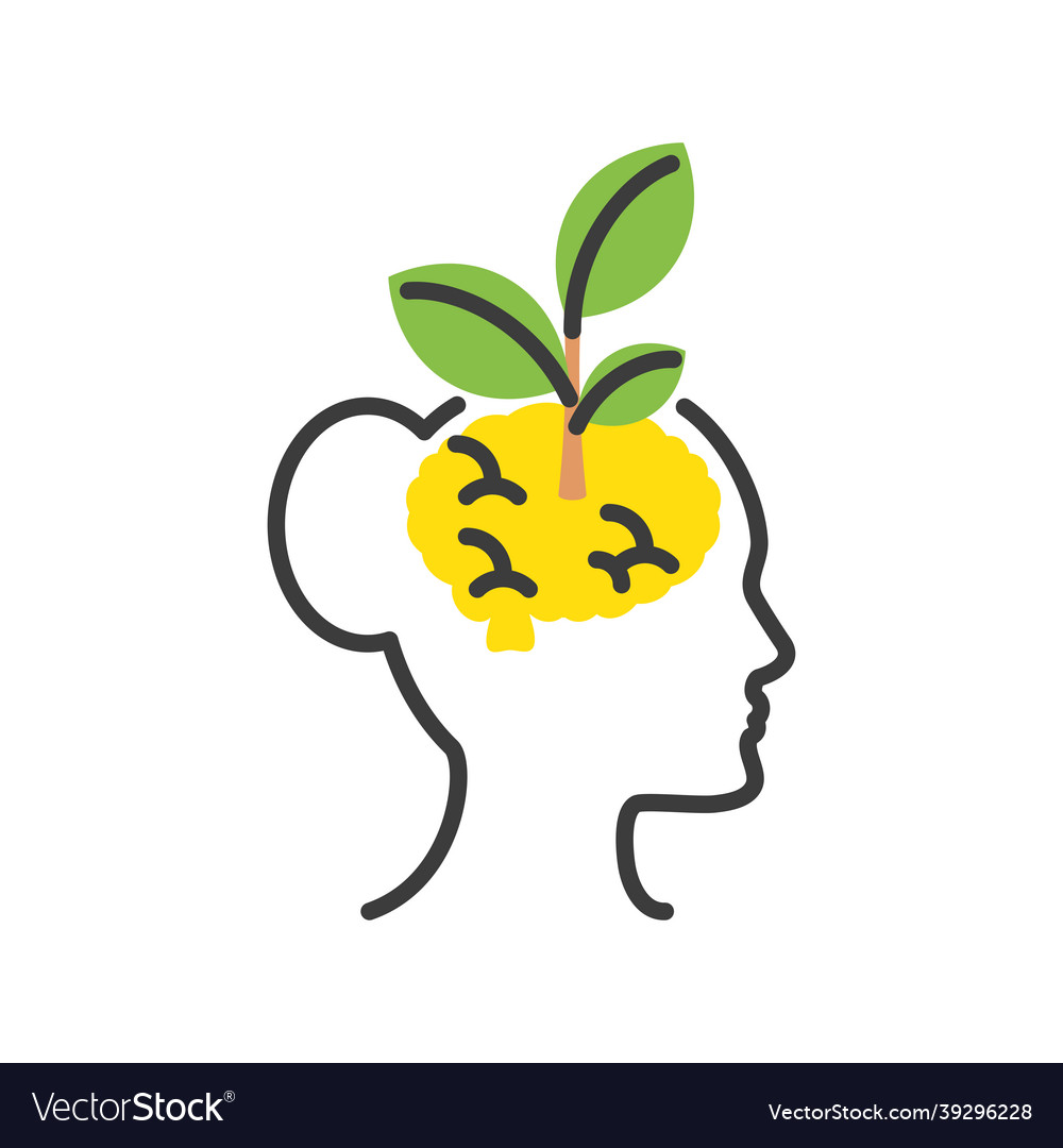 Human profile knowledge Royalty Free Vector Image