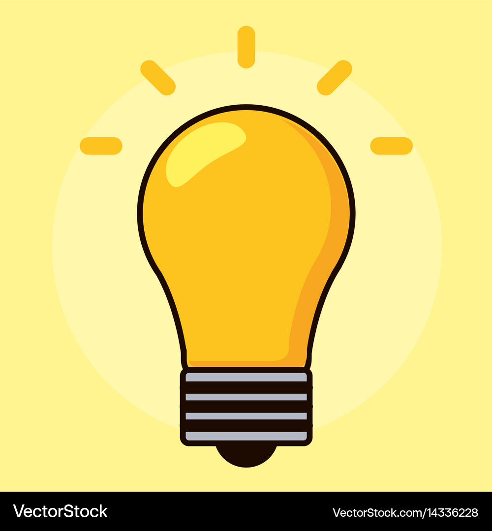 Light bulb yellow energy power icon Royalty Free Vector
