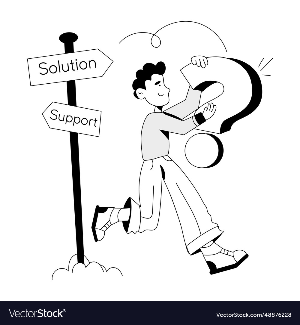 Query solution Royalty Free Vector Image - VectorStock