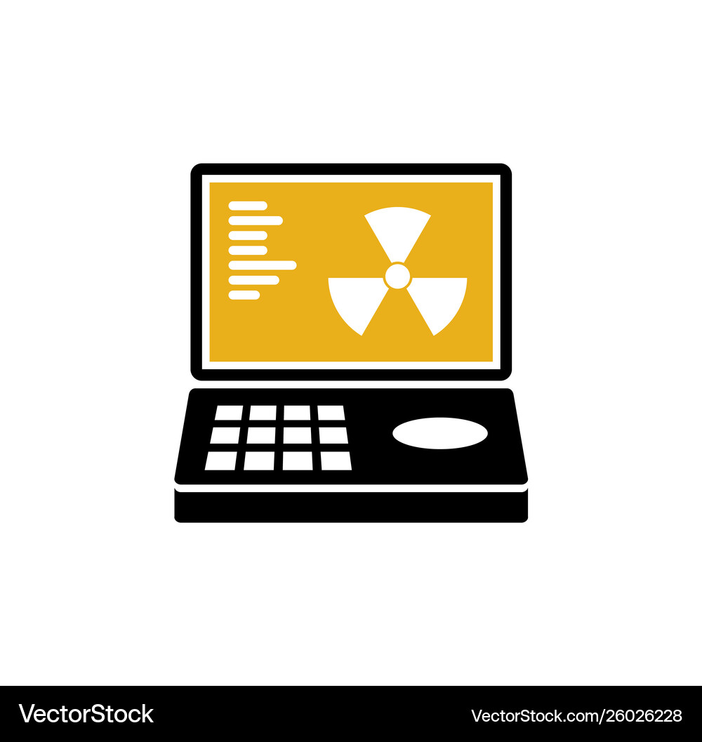 Radiation related icon on background for graphic Vector Image