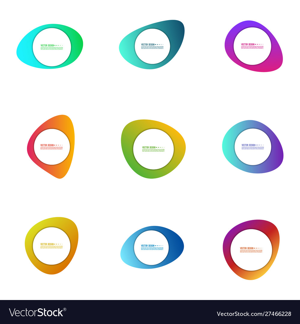 Set gradient banners Royalty Free Vector Image