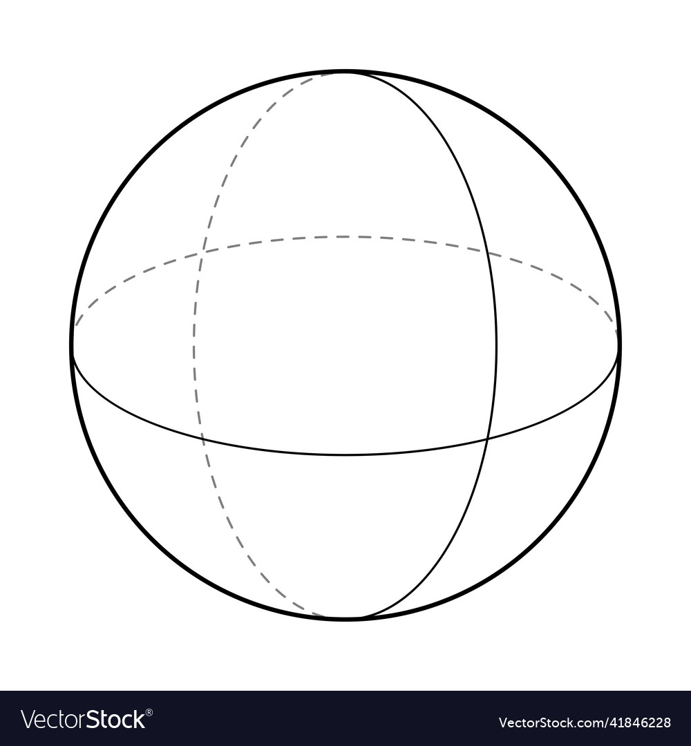 Sphere stereometric shape composition Royalty Free Vector