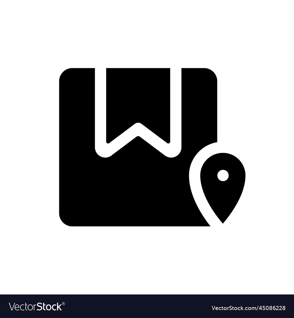 Track parcel black glyph ui icon Royalty Free Vector Image